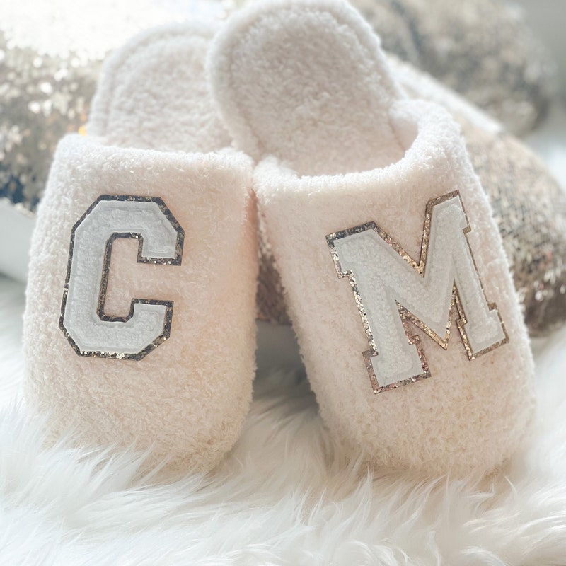 Personalized Letter Slippers - Etsy