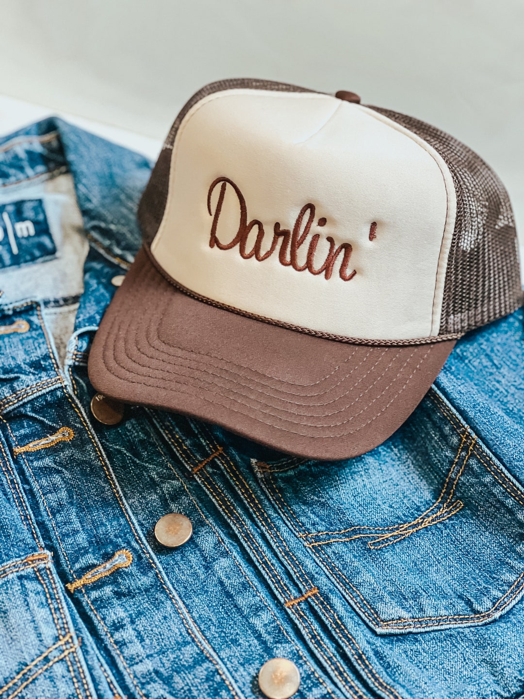 Darlin' Embroidered Trucker Hat - Vintage Style Unisex Cap - Etsy
