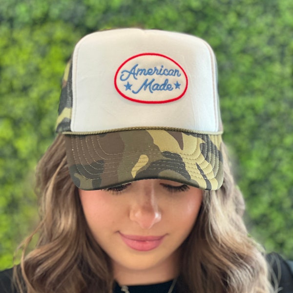 Camo White Trucker Hat - Etsy