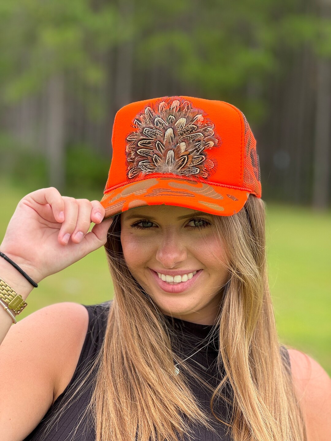 Pheasant Feather Trucker Hat – Camo Hunting Hat, Unisex - Etsy