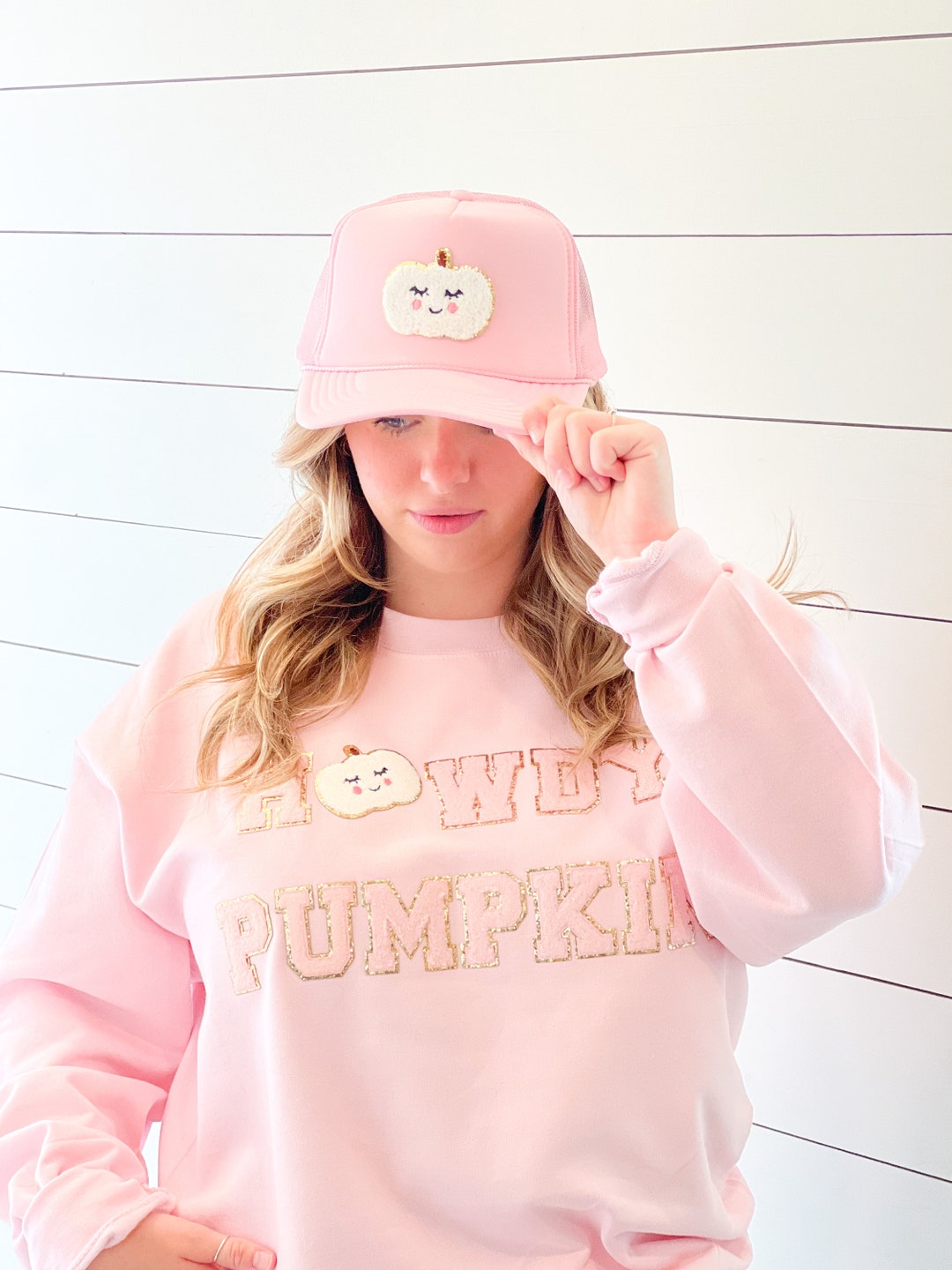 Pumpkin Patch Hat Adult Size - Boo Fall Fashion Trucker Style Baseball ...
