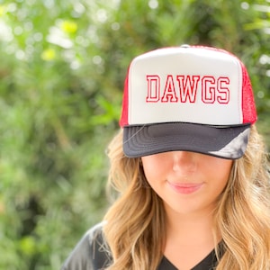 Custom Team Sports Name - Dawgs Trucker Hat- Georgia Foam Vintage ...