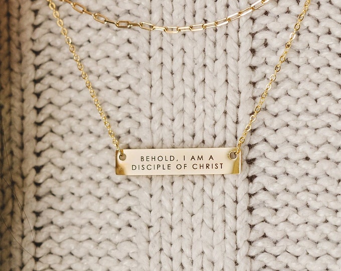 I Am A Disciple of Jesus Christ, Bar Necklace, 2024 Youth Theme, YW ...