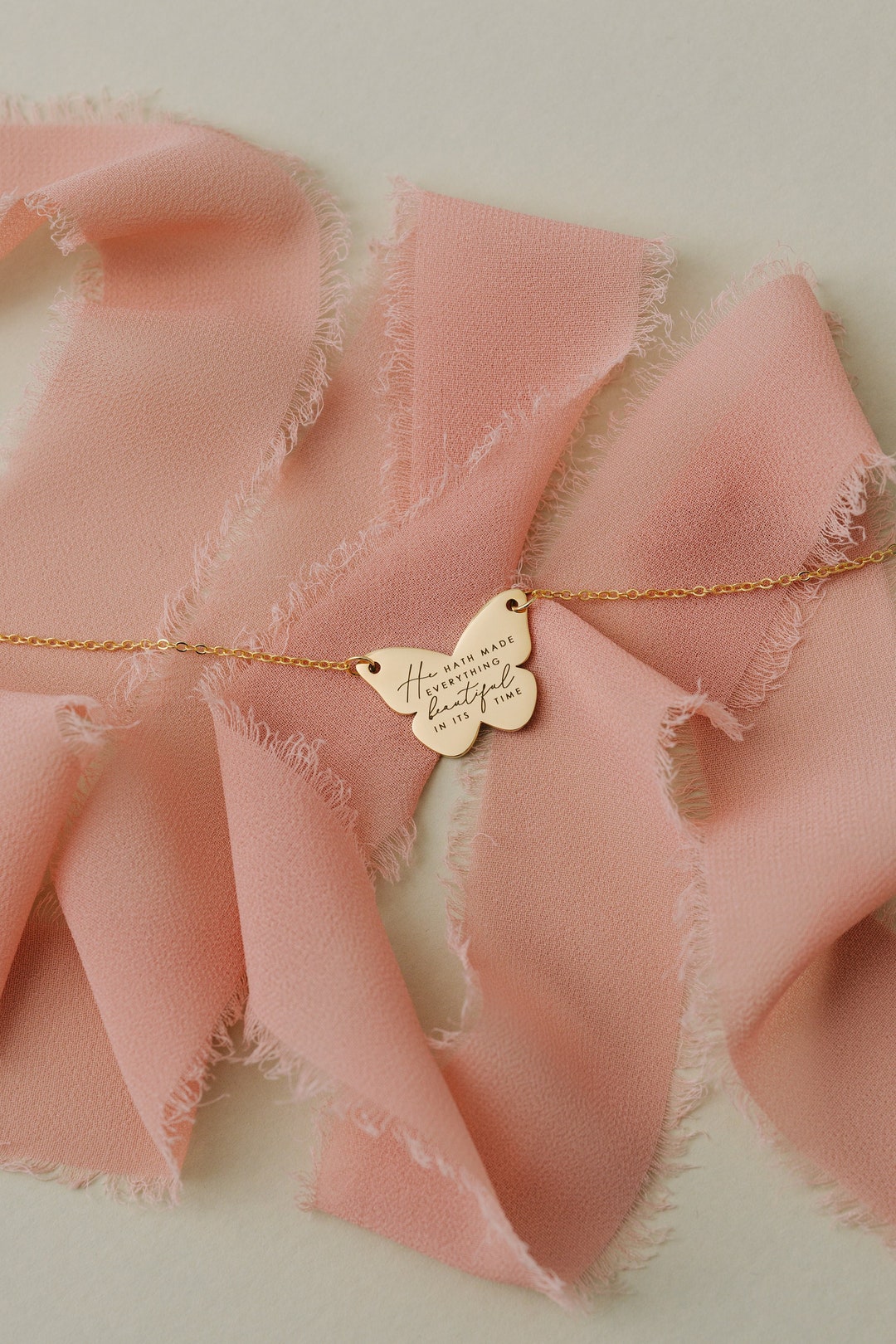 Butterfly Necklace, Ecclesiastes 3:11, Made Everything Beautiful ...