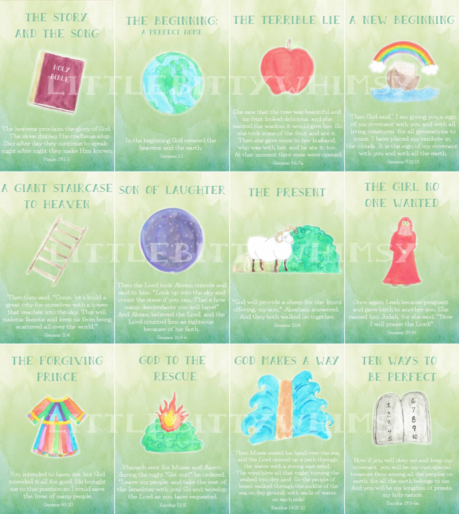 Jesus Storybook Bible Advent Cards and Printable Jesse Tree - Etsy