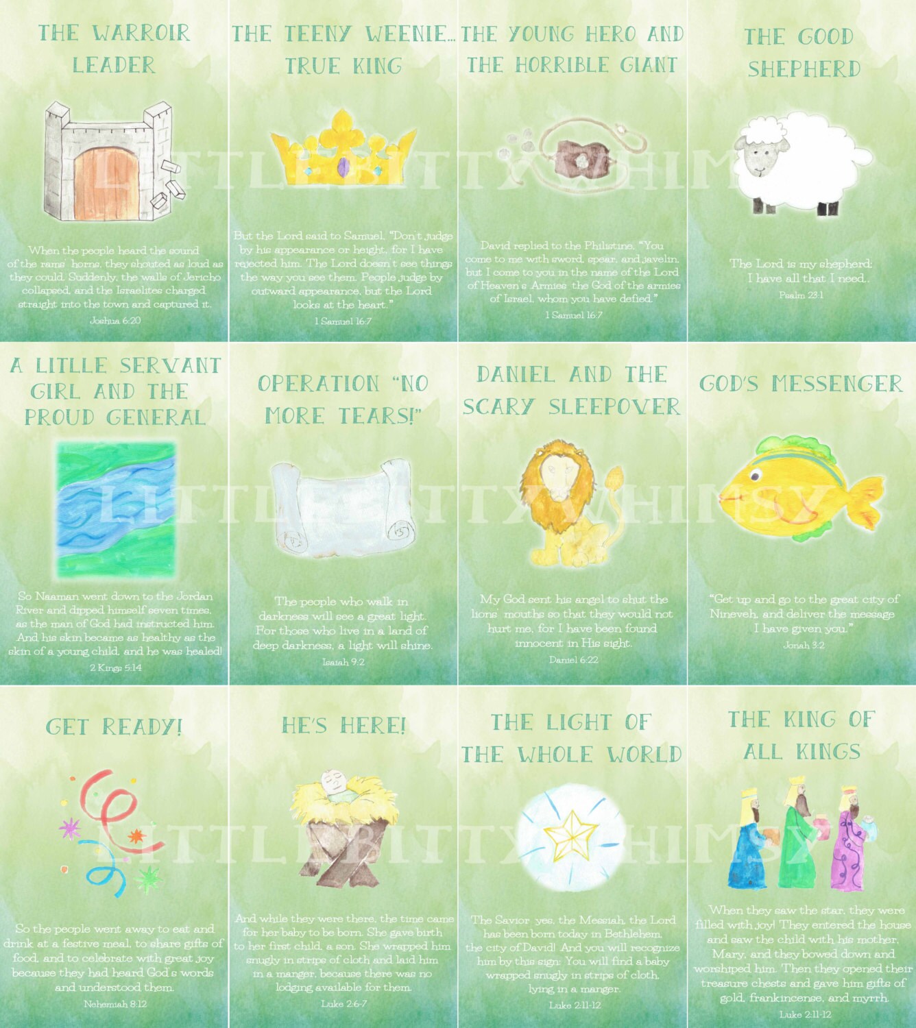 Jesus Storybook Bible Advent Cards and Printable Jesse Tree | Etsy