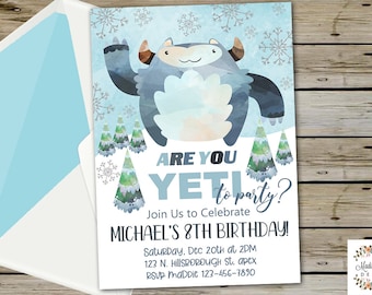 Yeti Birthday Party | Etsy