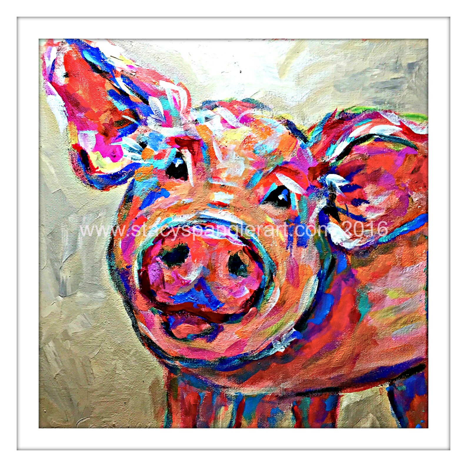 Pig Print Pig Decor Pig Art - Etsy