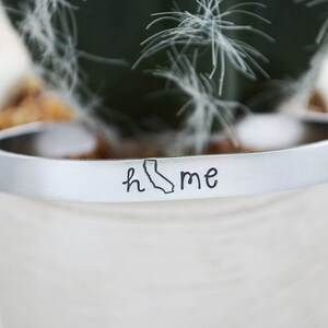 Home State Bracelet California Home State Jewelry Cuff Bracelet ...