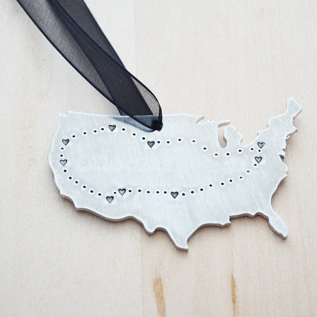 United States Map Road Trip Wall Hanging - Long Distance Relationship ...