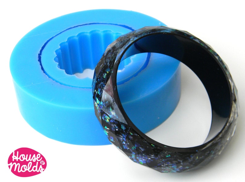 Classic Bold Faceted Bangle Mold Flexible Silicone Mold for - Etsy