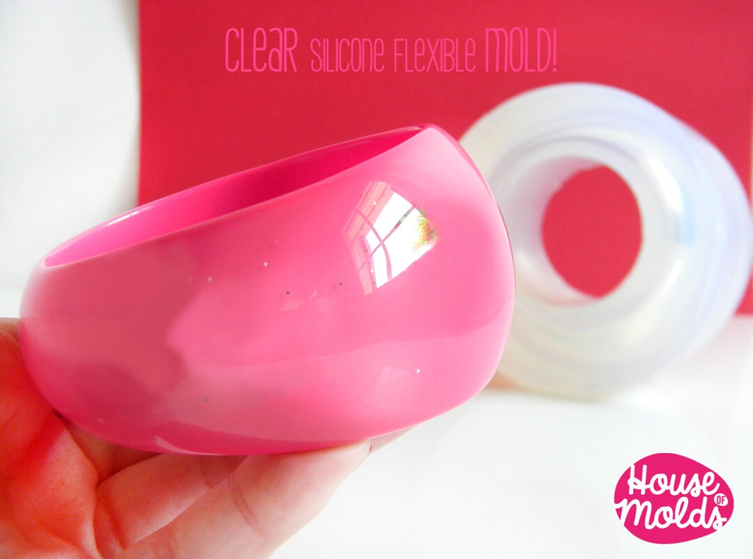 Wavy Bold Bangle Clear Mold, Flexible Silicone Mold for Resin Bangles ...