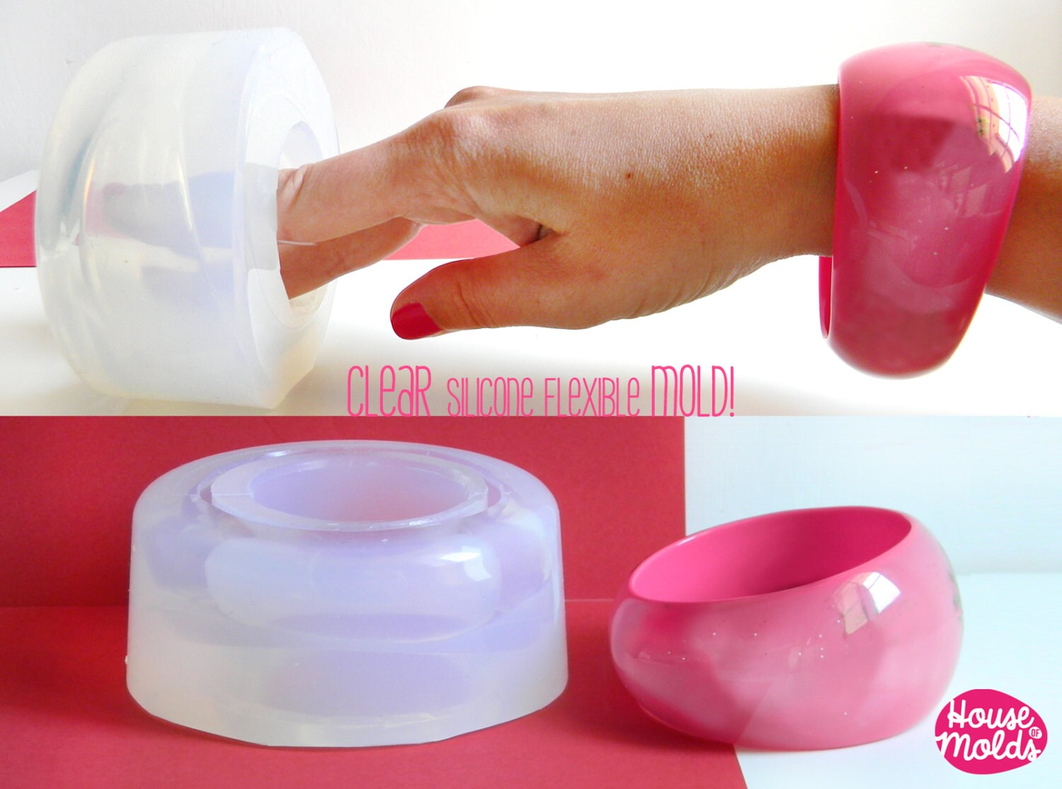 Wavy Bold Bangle Clear Mold Flexible Silicone Mold for Resin - Etsy