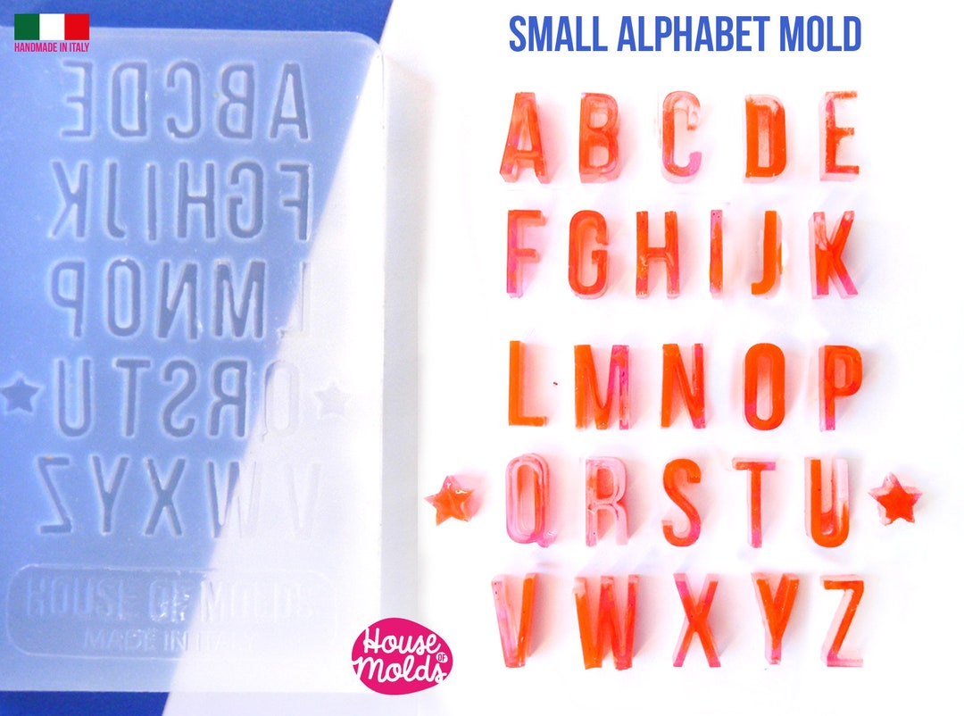 Small Alphabet Clear Silicone Mold , 11 Mm Height X Approx 6 Mm Wide ...