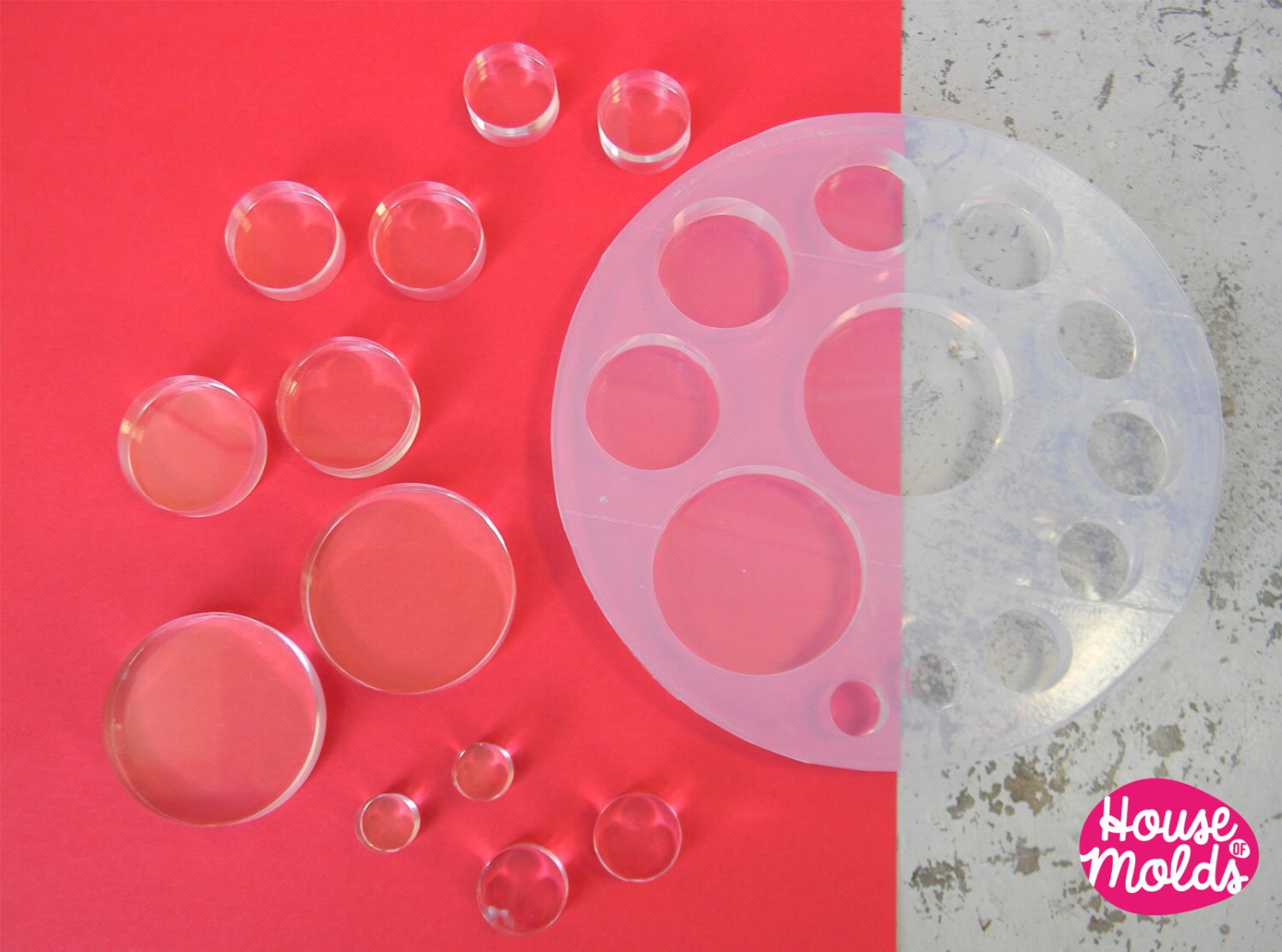 6 Sizes -multisize Flat Circles Clear Silicone Mold, Transparent Mold ...