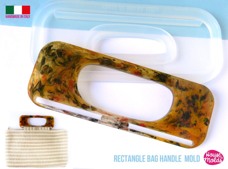 Rectangle Bag Handles Clear Mold , Handles Measurements 18,8 Cm X 7 Cm ...