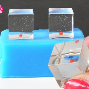 2 Cubes Silicone Mold-mold to Make 2 Resin Cubes 15 Mm-house of Molds ...