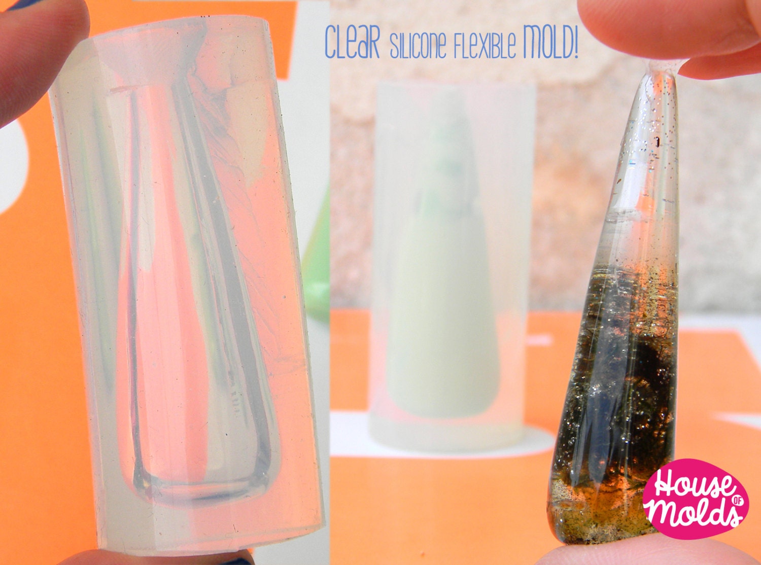 1 Smooth Drop Clear Mold Large size Single Mold for 3D Drops | Etsy