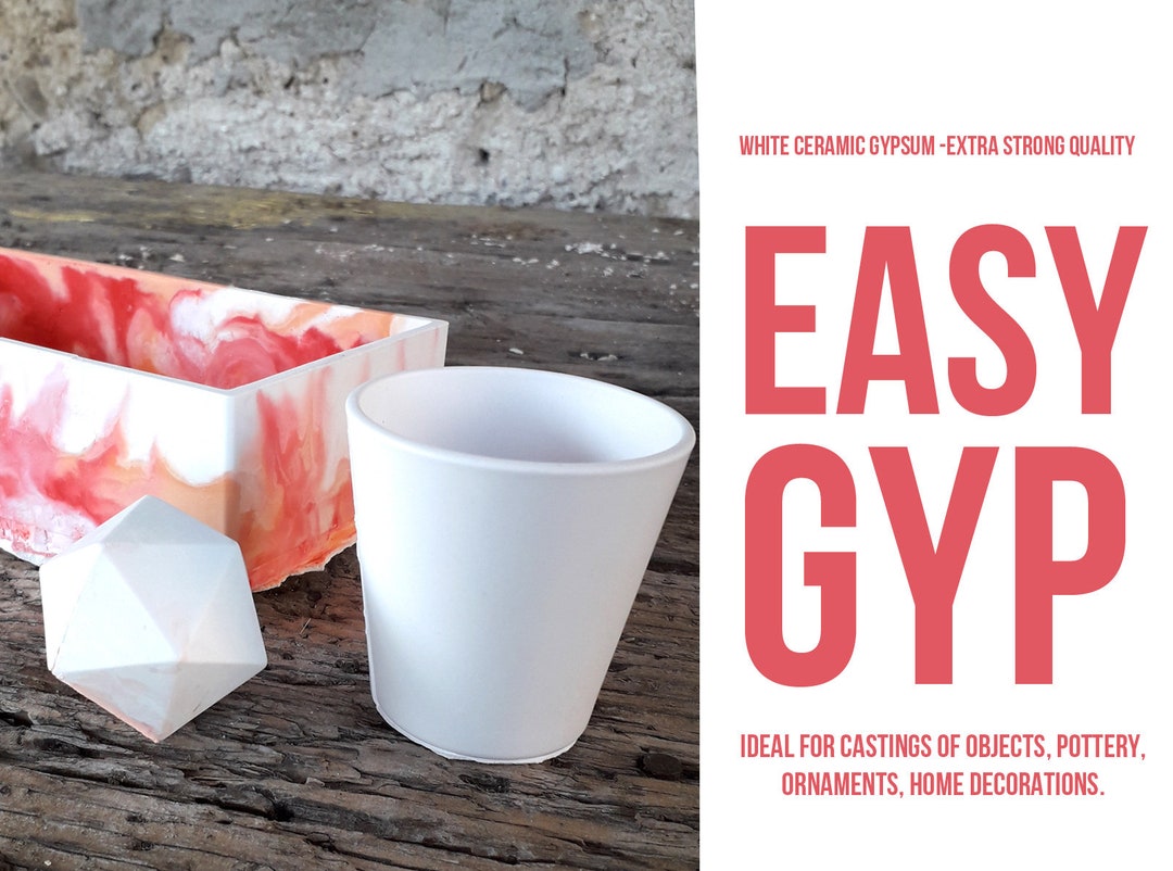 EASY GYP 1kg : White Ceramic Gypsum 4 Castings, Pottery , Doll Making ...