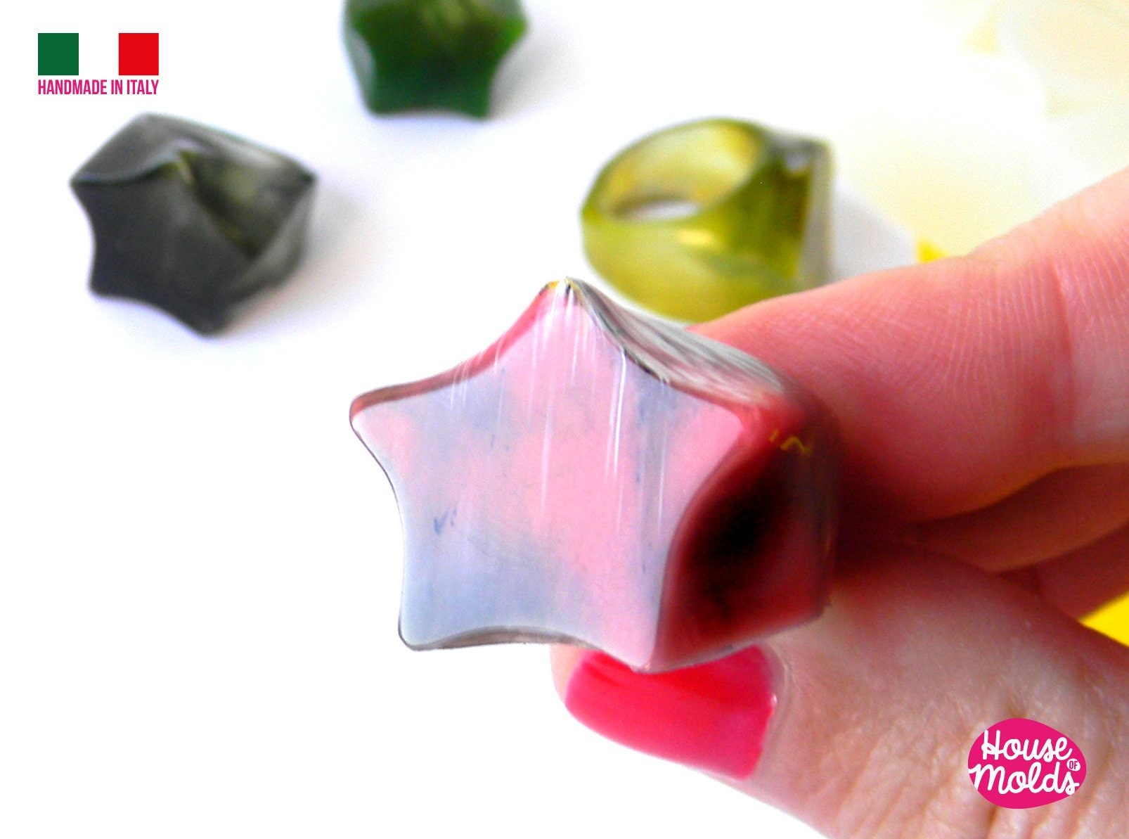 Star Rings Clear Mold- 4 Sizes Star Shaped Rings-super Shiny Creations ...