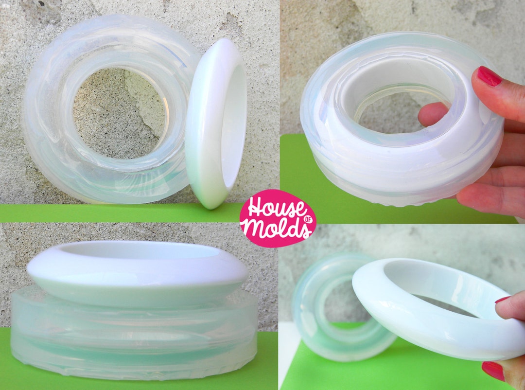 Resin Mold Thick Bangle, Clear Mold,60s Space Age Bangle Mold ...