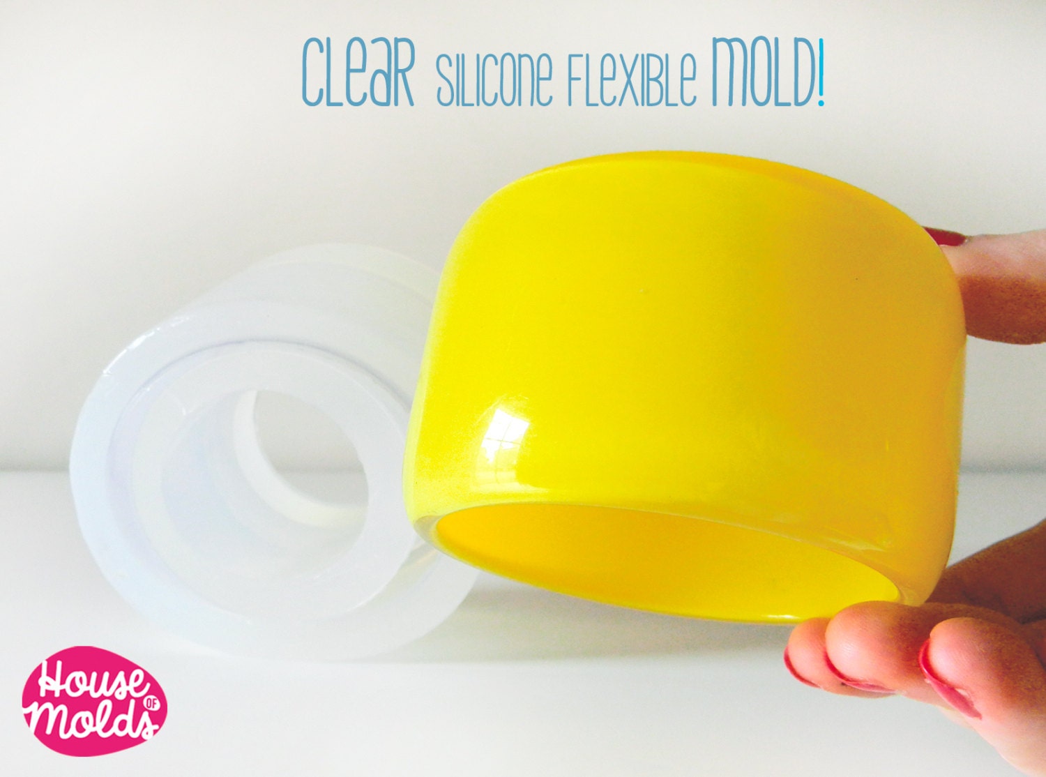 Chunky Tall Bangle Clear Mold resin Bangle Mold-68 Cm Inner - Etsy