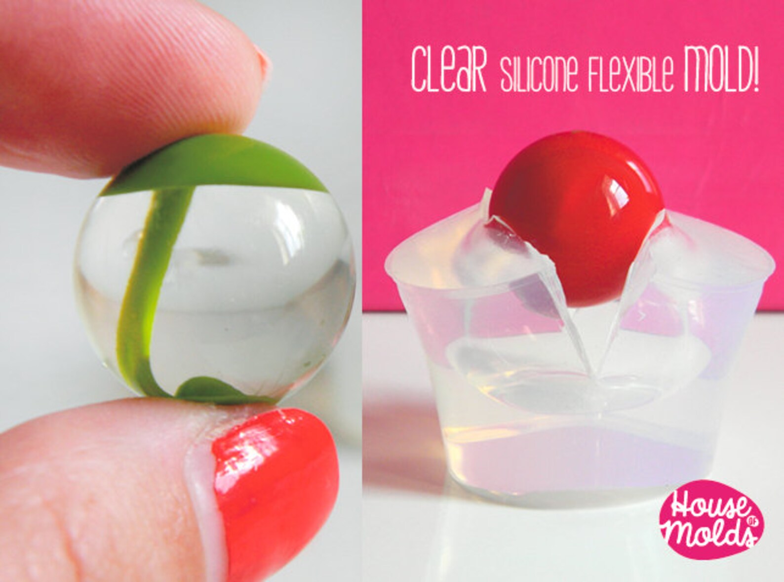 2 Stampi Trasparenti per Sfere,stampi per 2 Sfere Da 20 Mm - Etsy