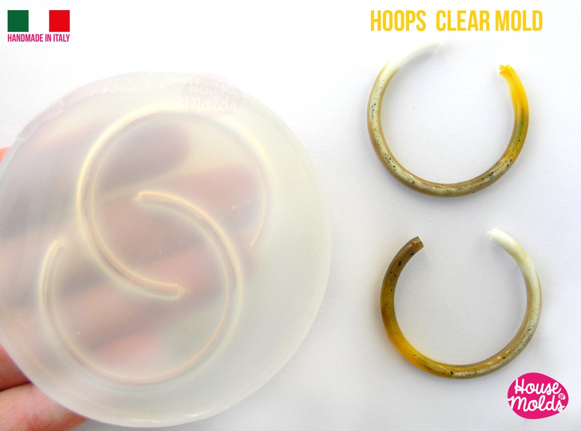 45 Mm Round Hoops Earrings Clear Mold , Circle Earrings Mold ,super ...