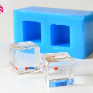 2 Cubes Silicone Mold-mold to Make 2 Resin Cubes 15 Mm-house of Molds ...