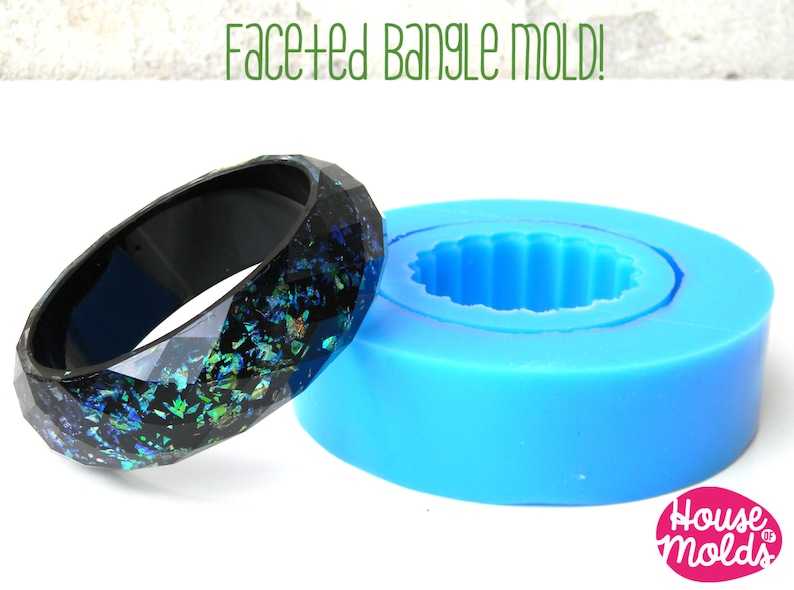 Classic Bold Faceted Bangle Mold Flexible Silicone Mold for - Etsy