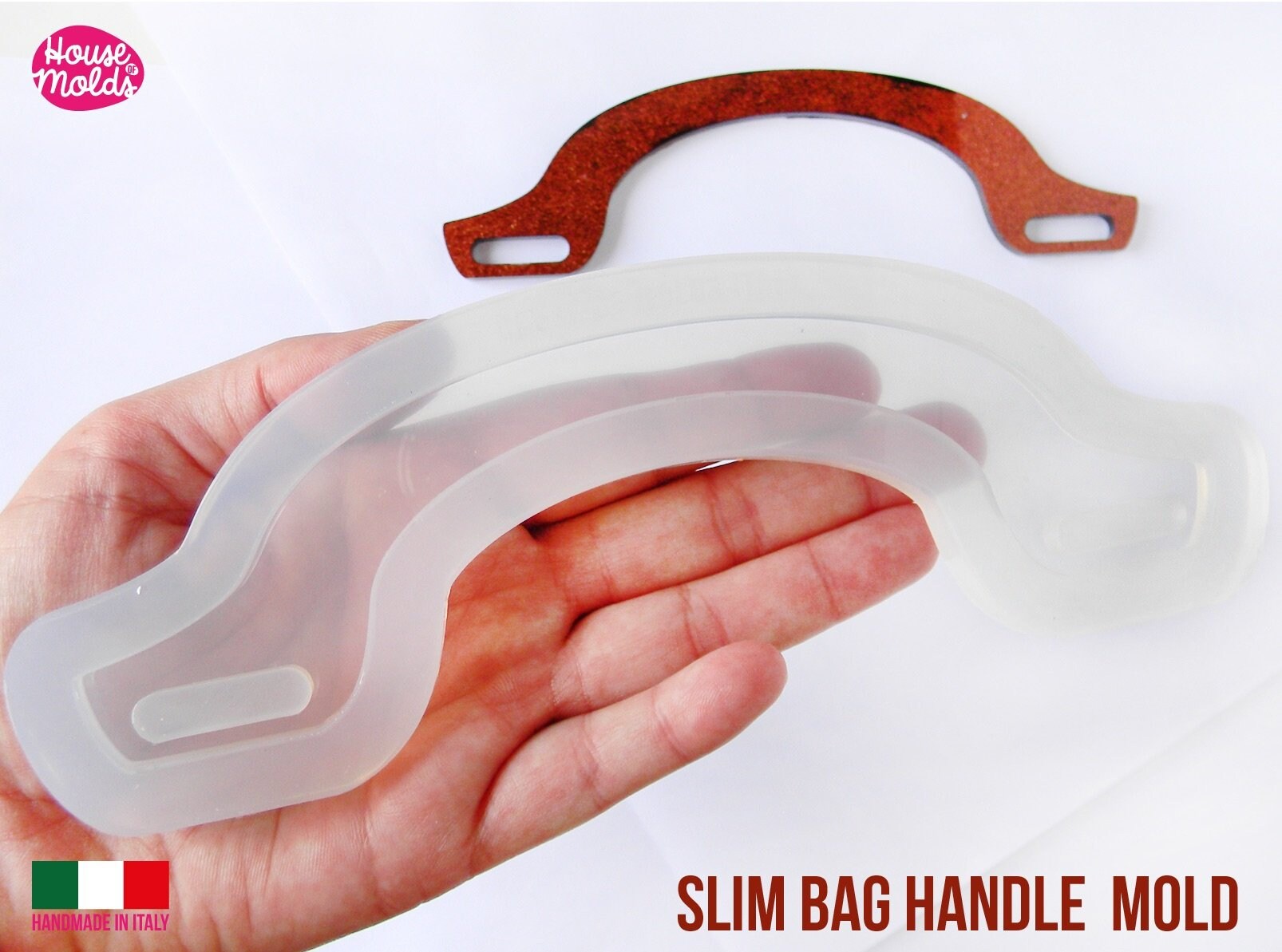 Slim Bag Handles Clear Mold , Handles Measurements 19 Cm X 5,5 Cm -5 Mm ...