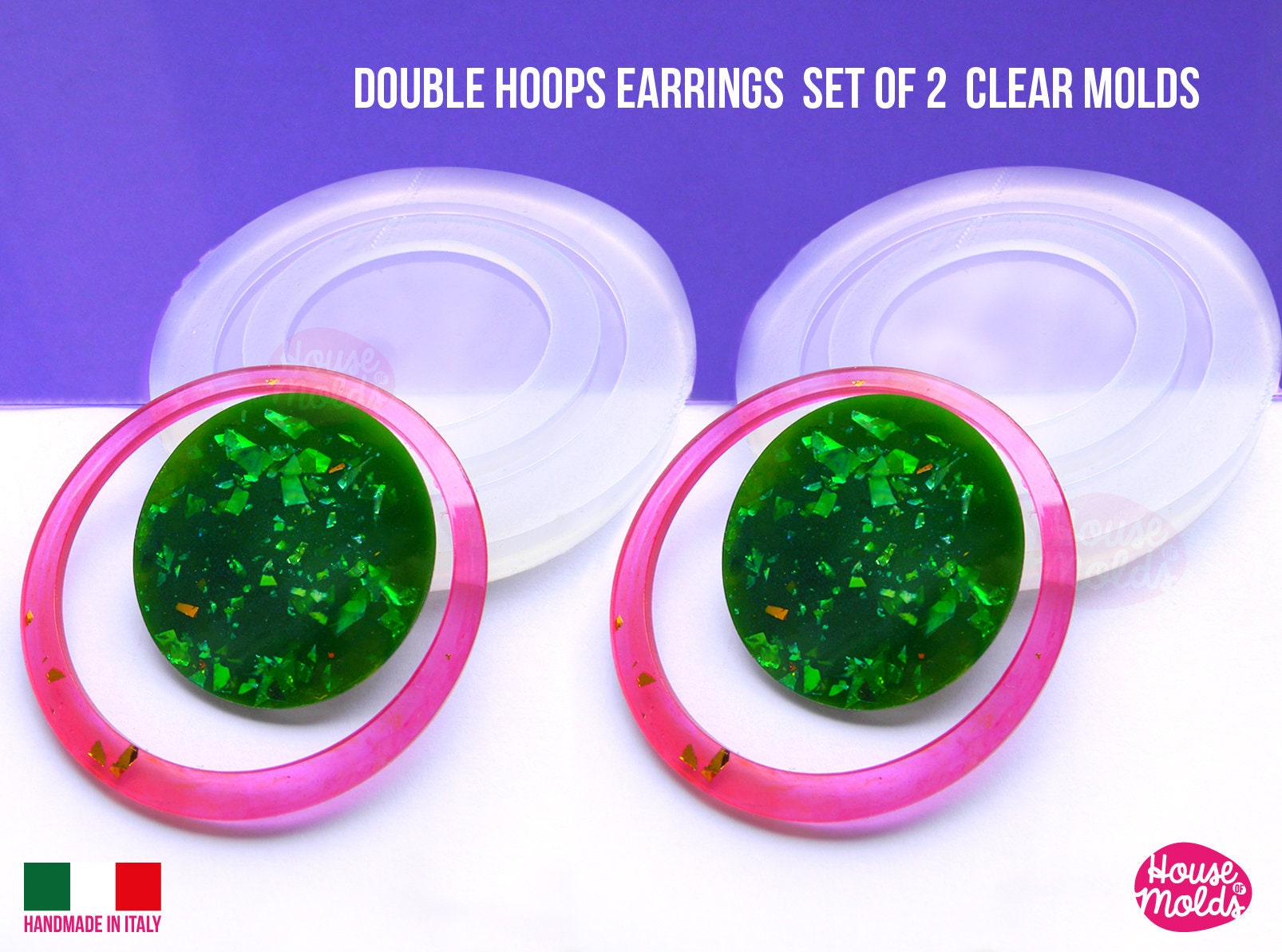 Hoops and Circles Mod Earrings 2 Clear Molds ,endless Combinations Easy ...