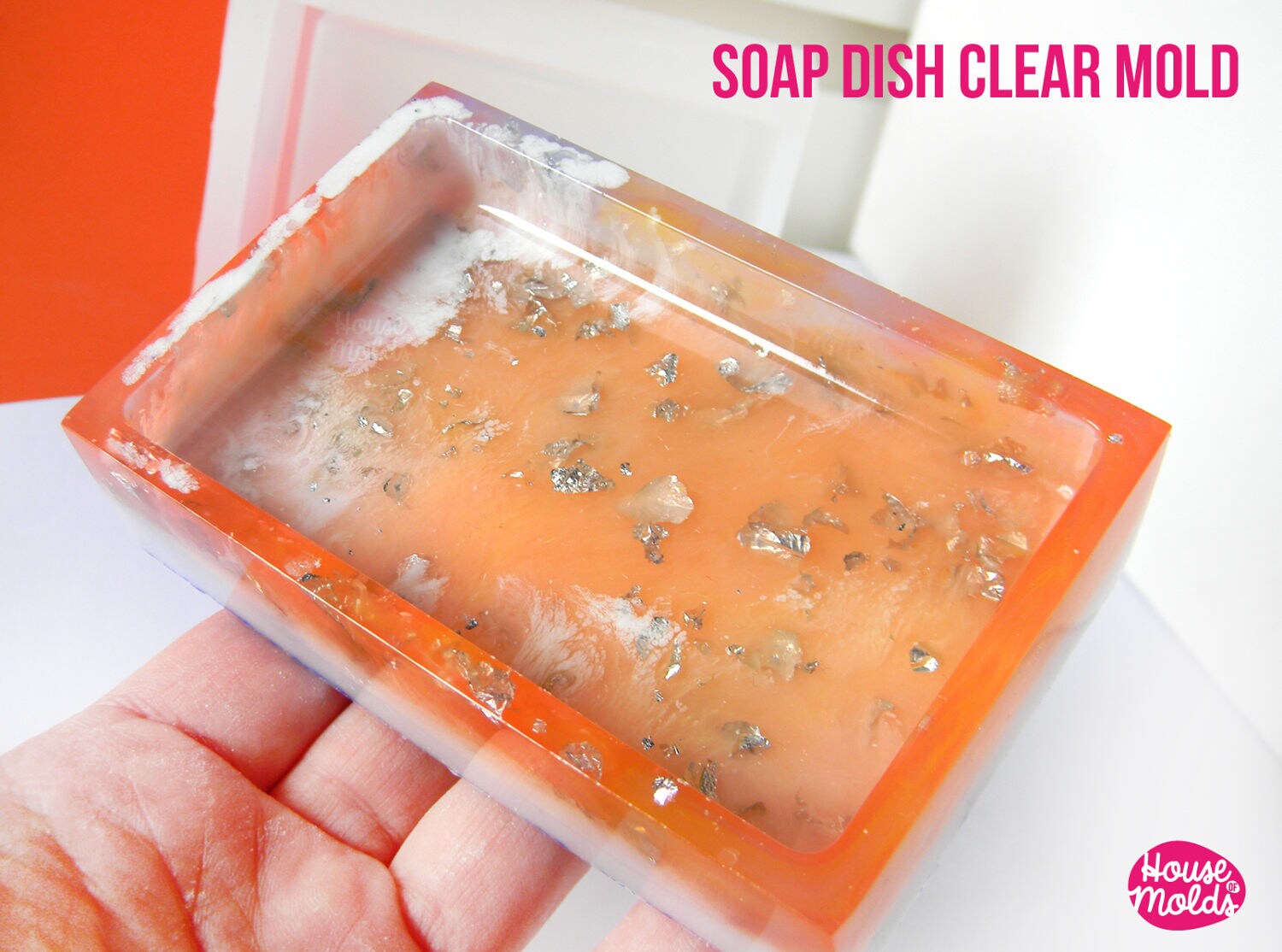 Rectangular Soap Dish Clear Mold - Modern Soapdish or Ring Dish Mold ...