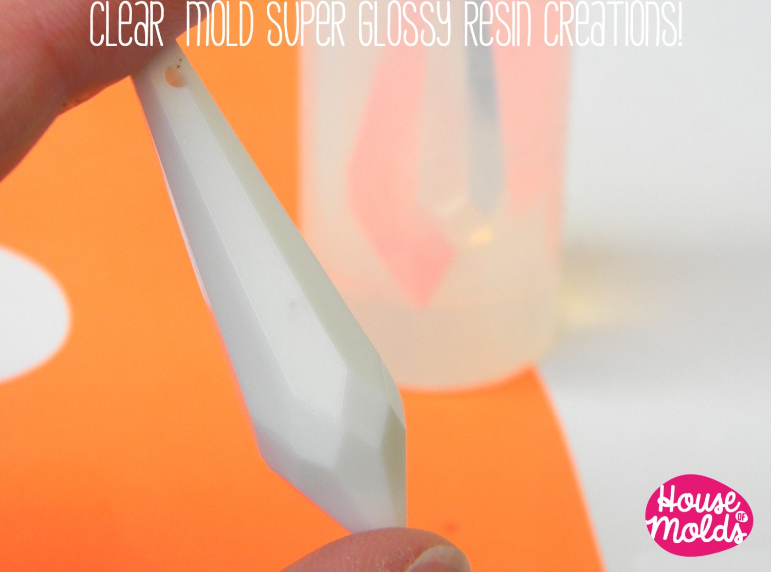 2 Faceted Pendulum Drops Clear Molds Medium Size 2 Molds for - Etsy