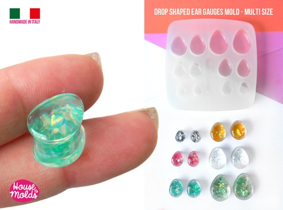 Drop Shaped Plugs Clear Mold 6 Sizes Silicone Mold 12 - Etsy