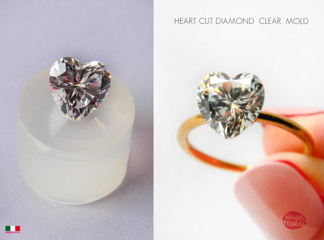 Heart Cut Diamond Mold - Mold for Your Precious Keepsakes - Super Shiny ...