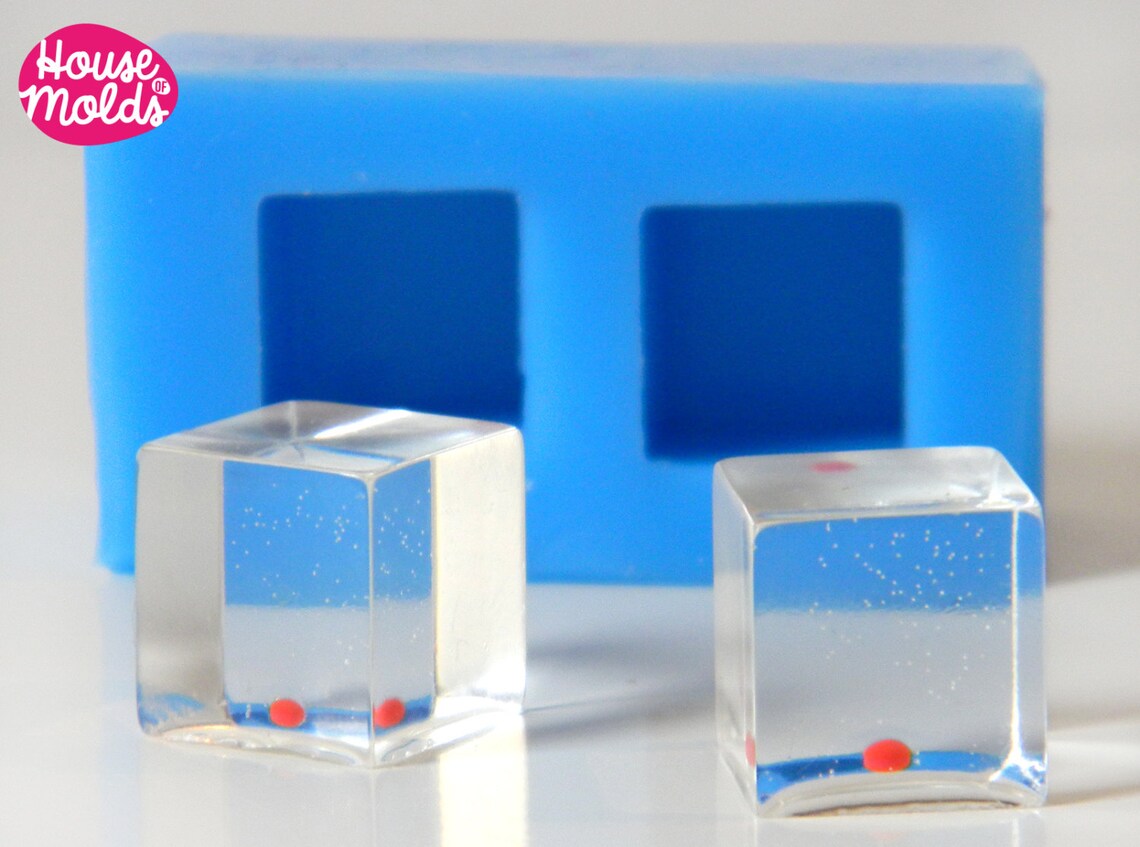 2 Cubes Silicone Mold-mold to Make 2 Resin Cubes 15 Mm-house - Etsy