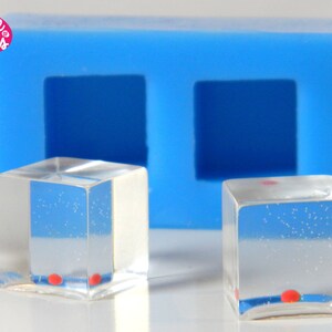 2 Cubes Silicone Mold-mold to Make 2 Resin Cubes 15 Mm-house of Molds ...