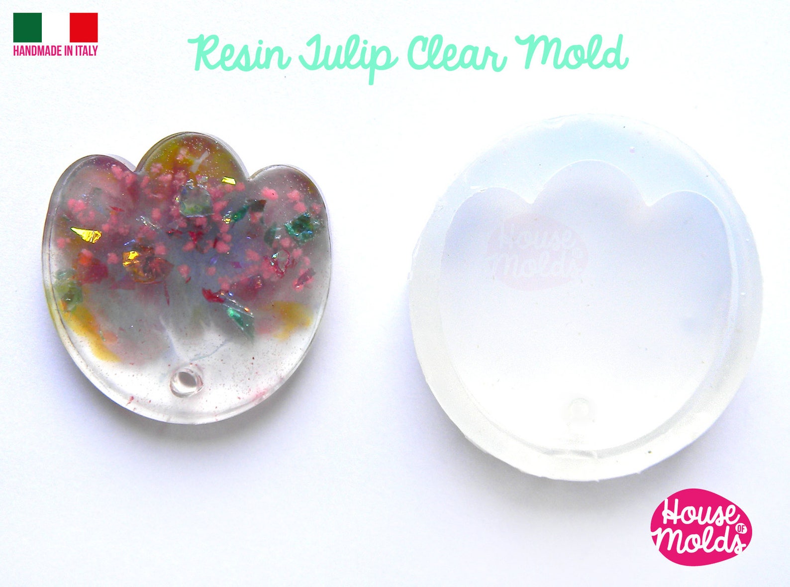 Tulip Clear Mold with Pre Made Hole on Top Transparent Mold | Etsy