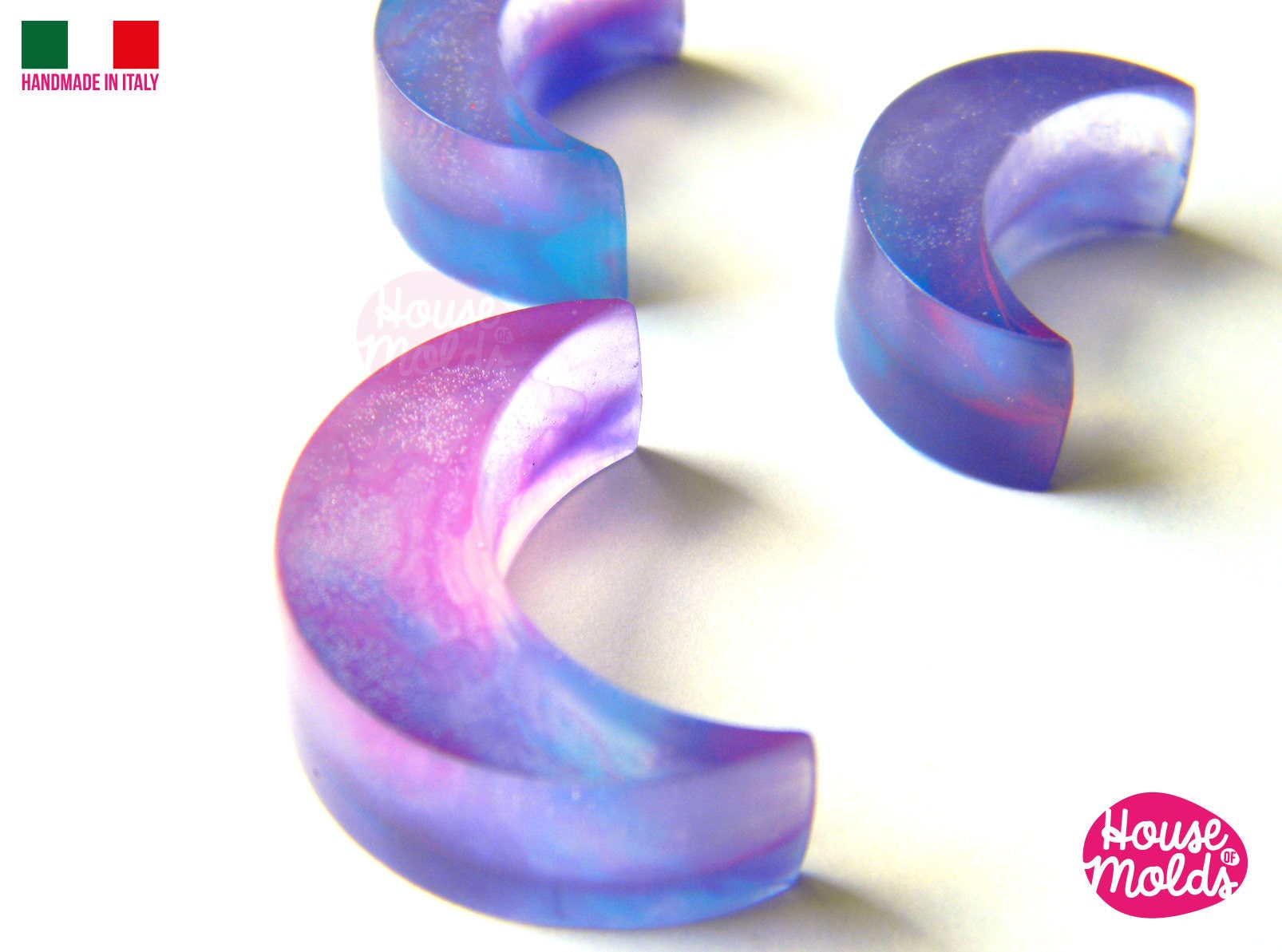 Set of 3 Crescent Moon Clear Mold 2 Sizes , Transparent Mold to Make ...