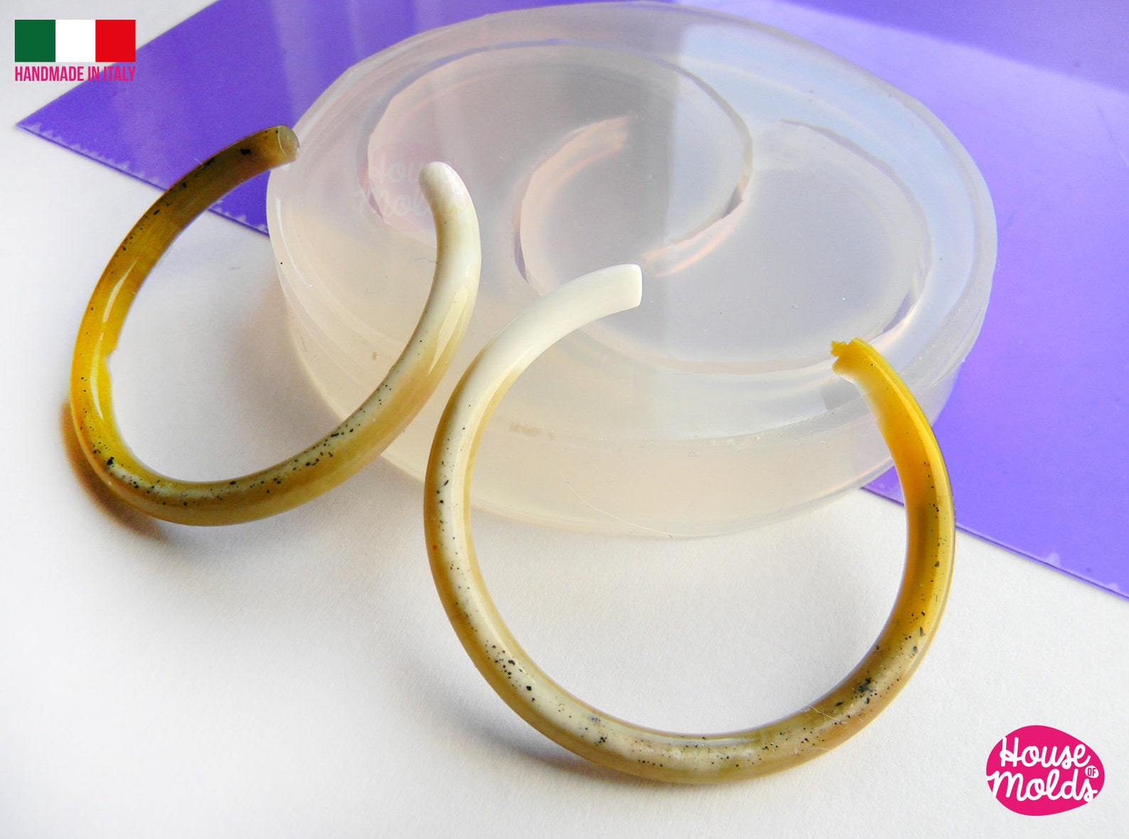 45 Mm Round Hoops Earrings Clear Mold , Circle Earrings Mold ,super ...