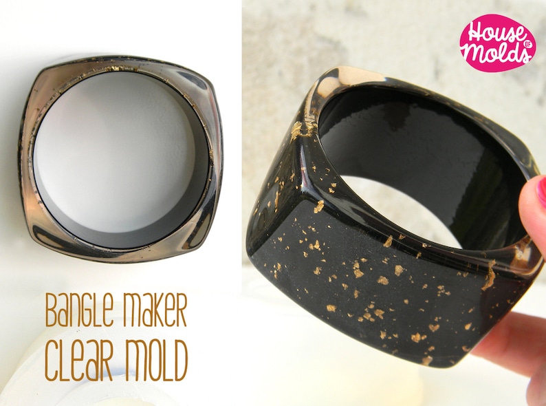 Squared Tall Bold Bangle Clear Mold resin Bangle Mold 38 Cm - Etsy