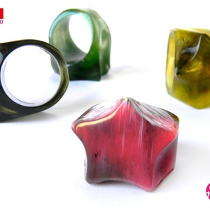 Star Rings Clear Mold- 4 Sizes Star Shaped Rings-super Shiny Creations ...