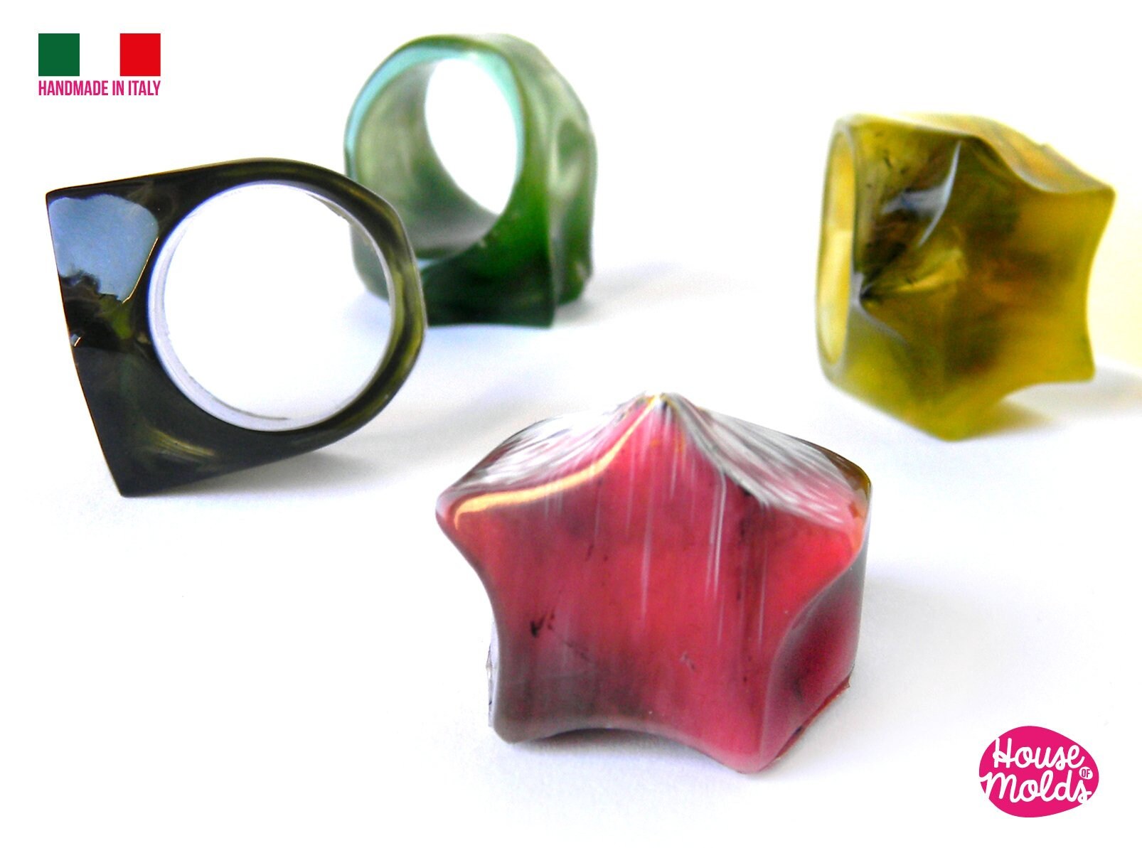 Star Rings Clear Mold- 4 Sizes Star Shaped Rings-super Shiny Creations ...