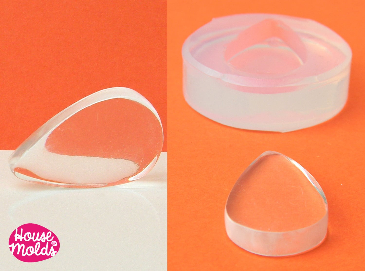 25 Mm Flat Drop Clear Mold ,drop Transparent Mold to Make Resin ...