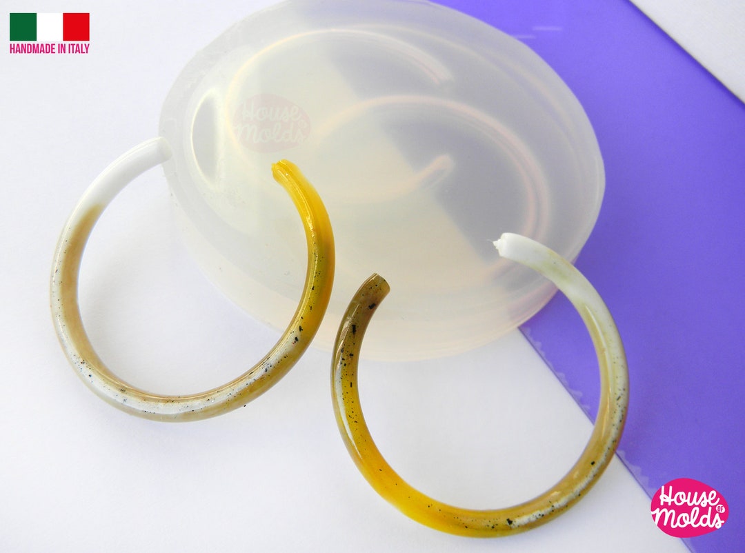 45 Mm Round Hoops Earrings Clear Mold , Circle Earrings Mold ,super ...