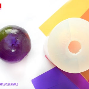Real Size Apple Fruit Clear Silicone Mold 70 Mm X 75 Mm 3d Apple Glossy ...