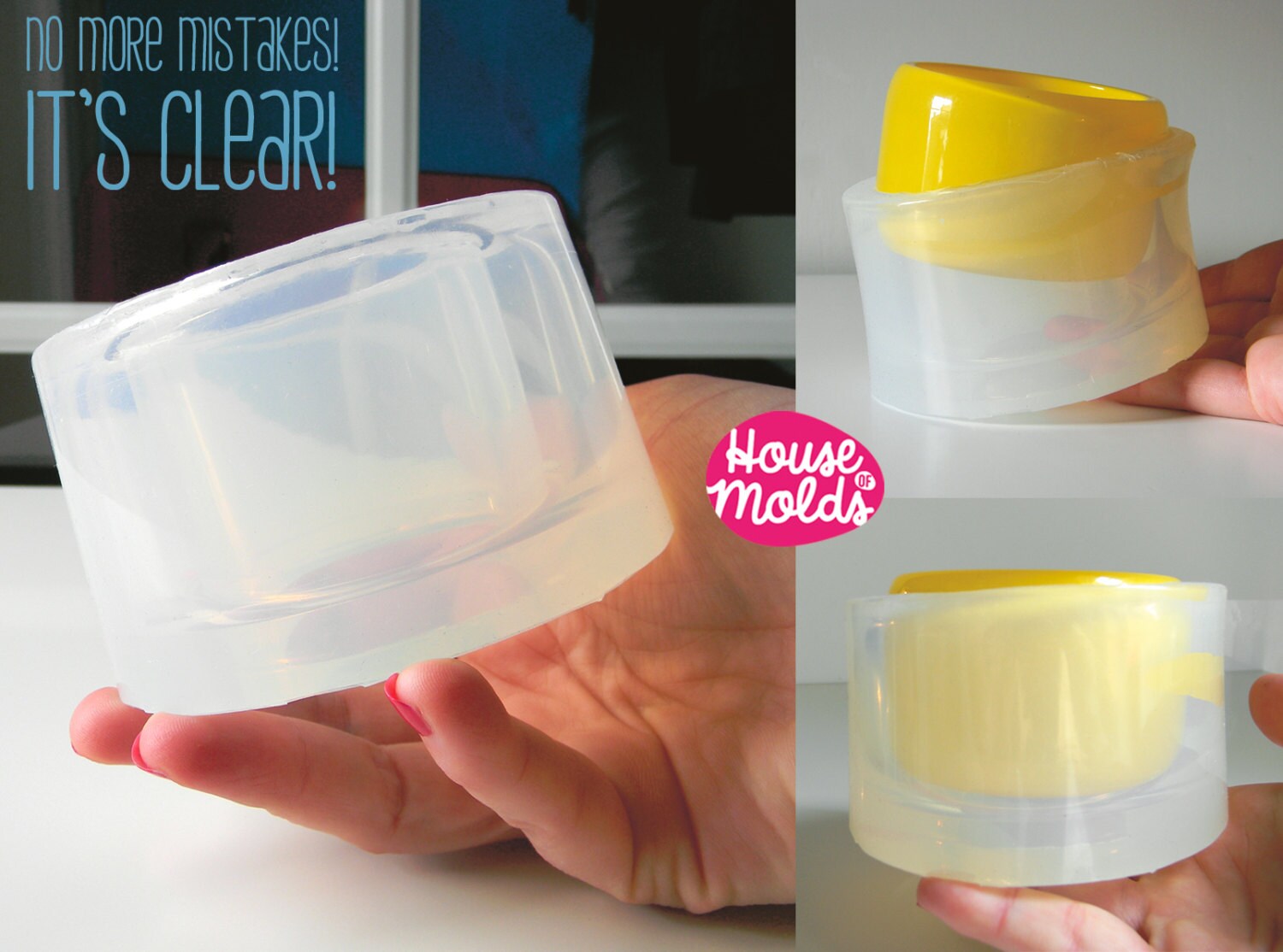 Chunky Tall Bangle Clear Mold resin Bangle Mold-68 Cm Inner - Etsy