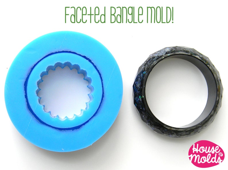 Classic Bold Faceted Bangle Mold Flexible Silicone Mold for - Etsy