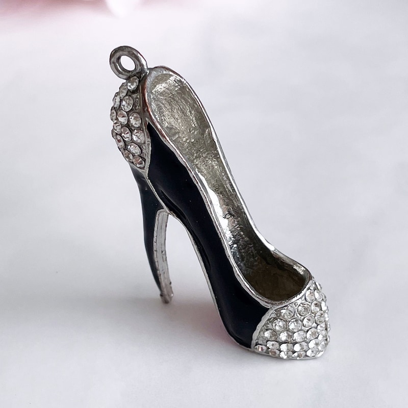 Rhinestone Shoe Keychain - Etsy